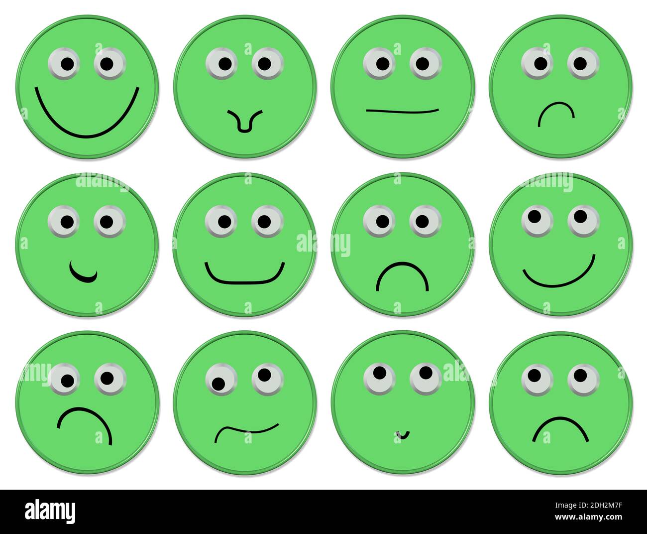 Lots of emoticons with different facial expressions Stock Photo - Alamy