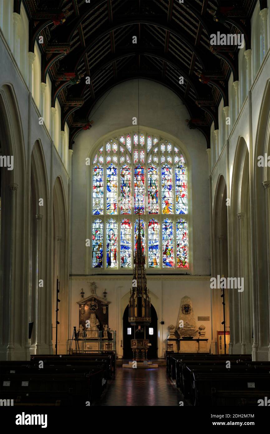 Interior view of St Edmundsbury Cathedral, Bury St Edmunds City ...