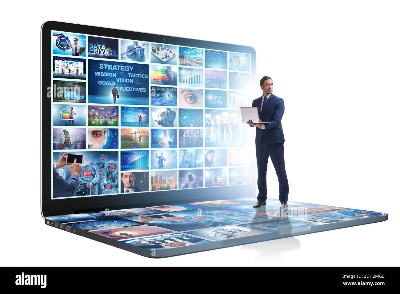 Many different images in video streaming concept Stock Photo - Alamy