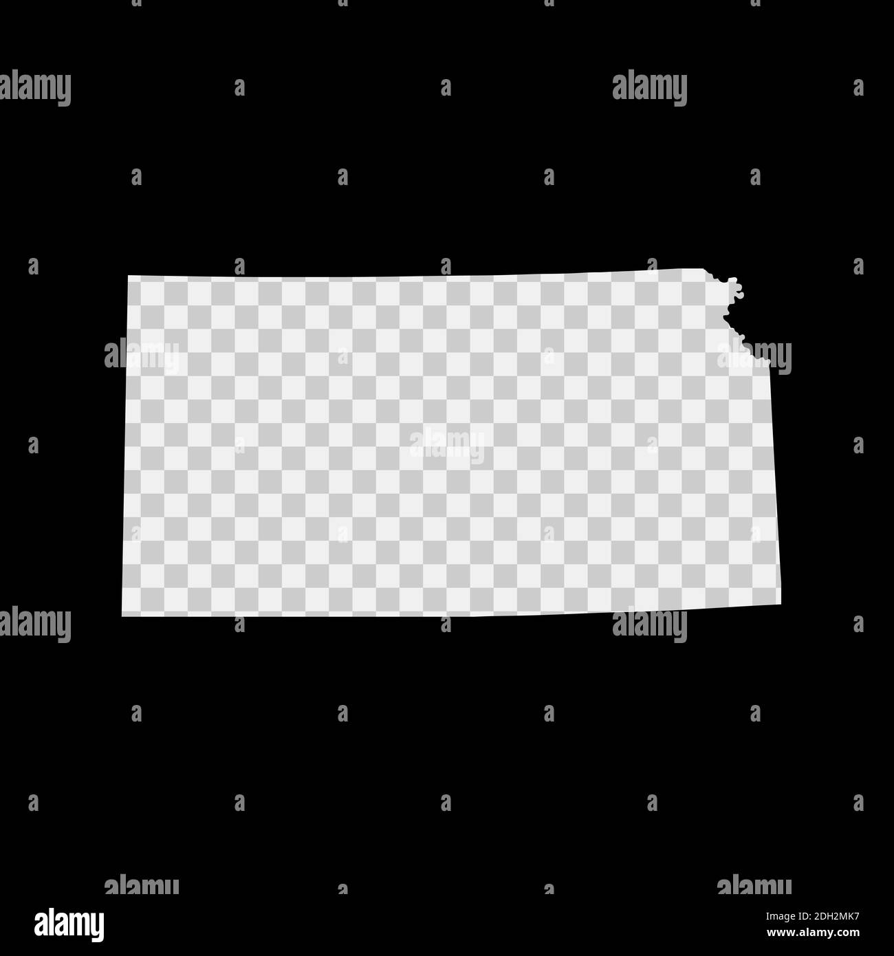 Kansas US state stencil map. Laser cutting template on background. Die ...