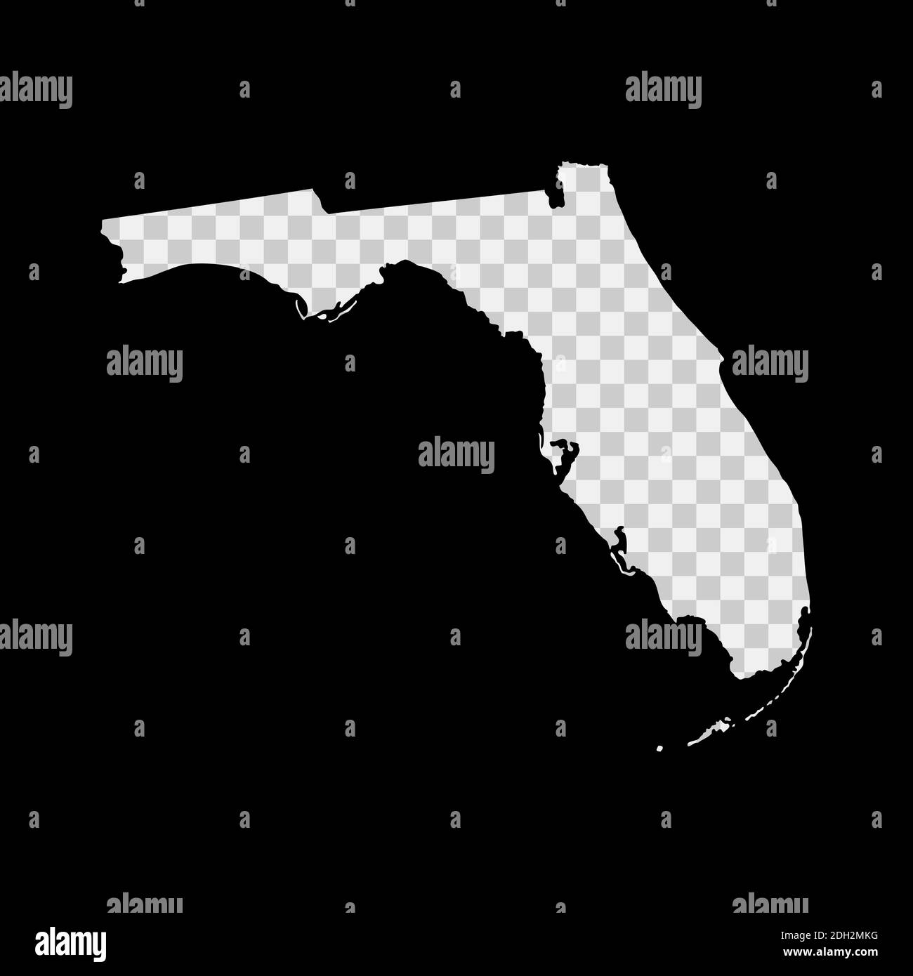 Florida US state stencil map. Laser cutting template on background. Die ...