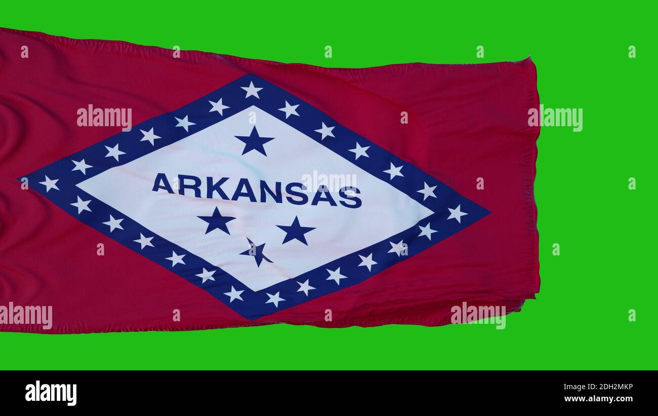 Flag of Arkansas on Green Screen. Perfect for your own background using ...