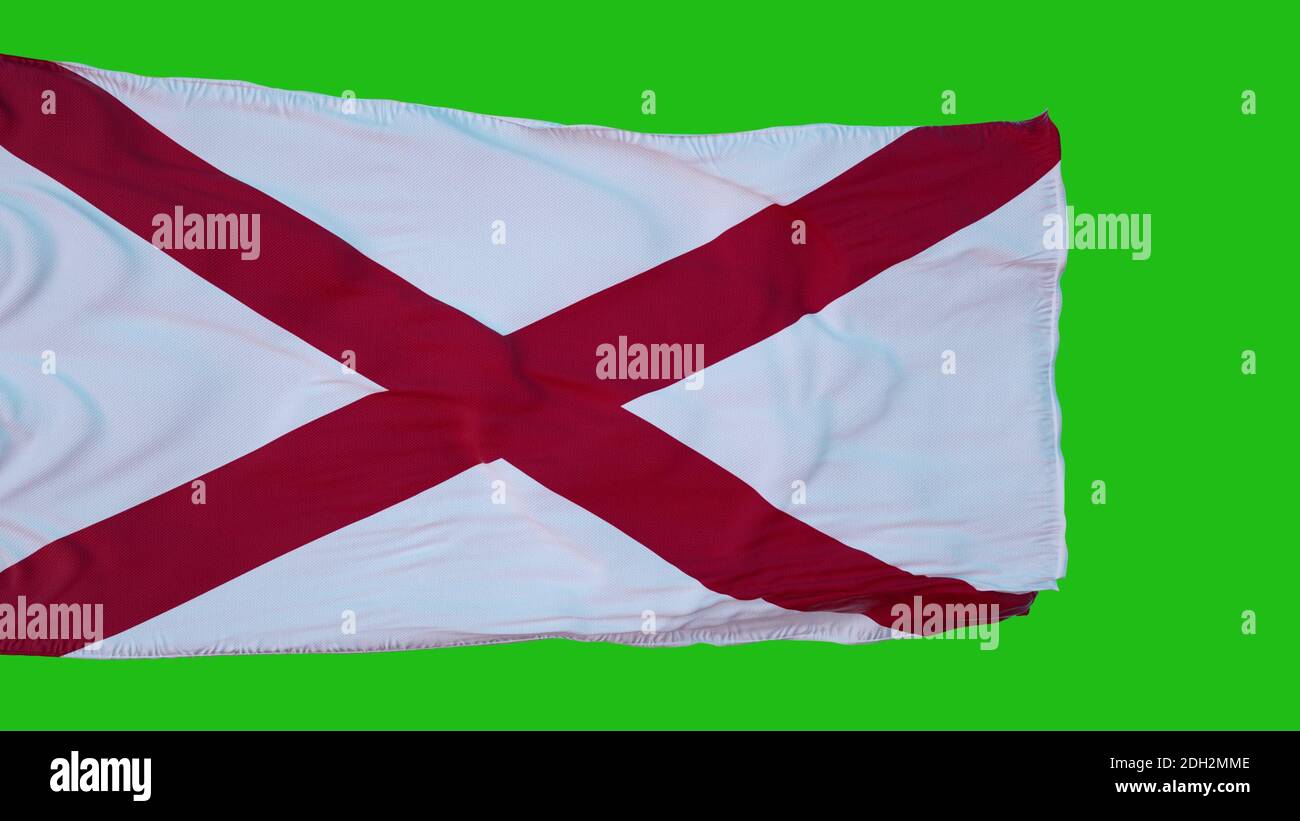 Flag of Alabama on Green Screen. Perfect for your own background using ...