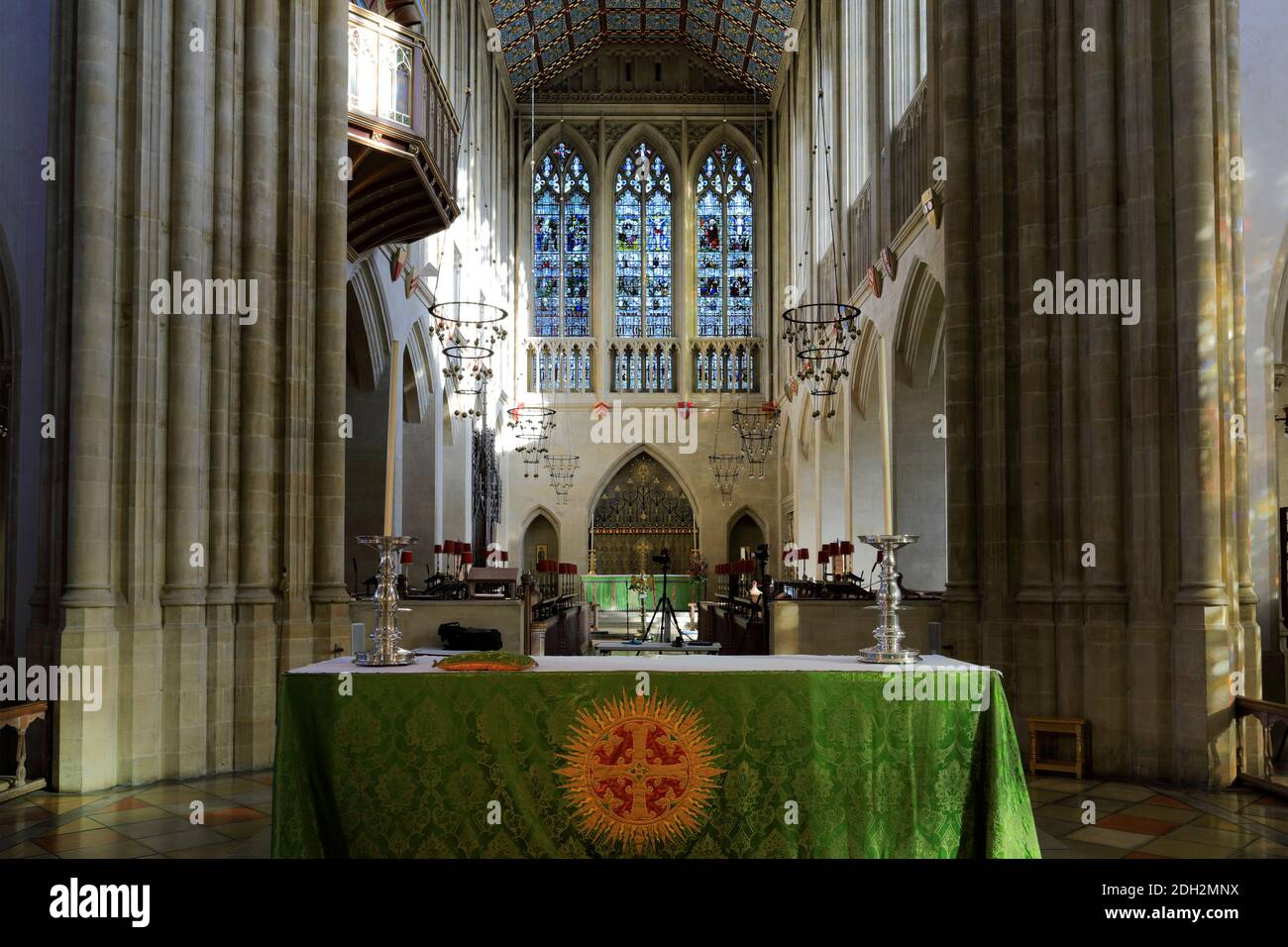 Interior view of St Edmundsbury Cathedral, Bury St Edmunds City ...