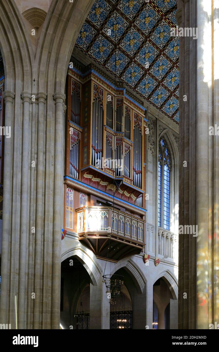 Interior view of St Edmundsbury Cathedral, Bury St Edmunds City ...