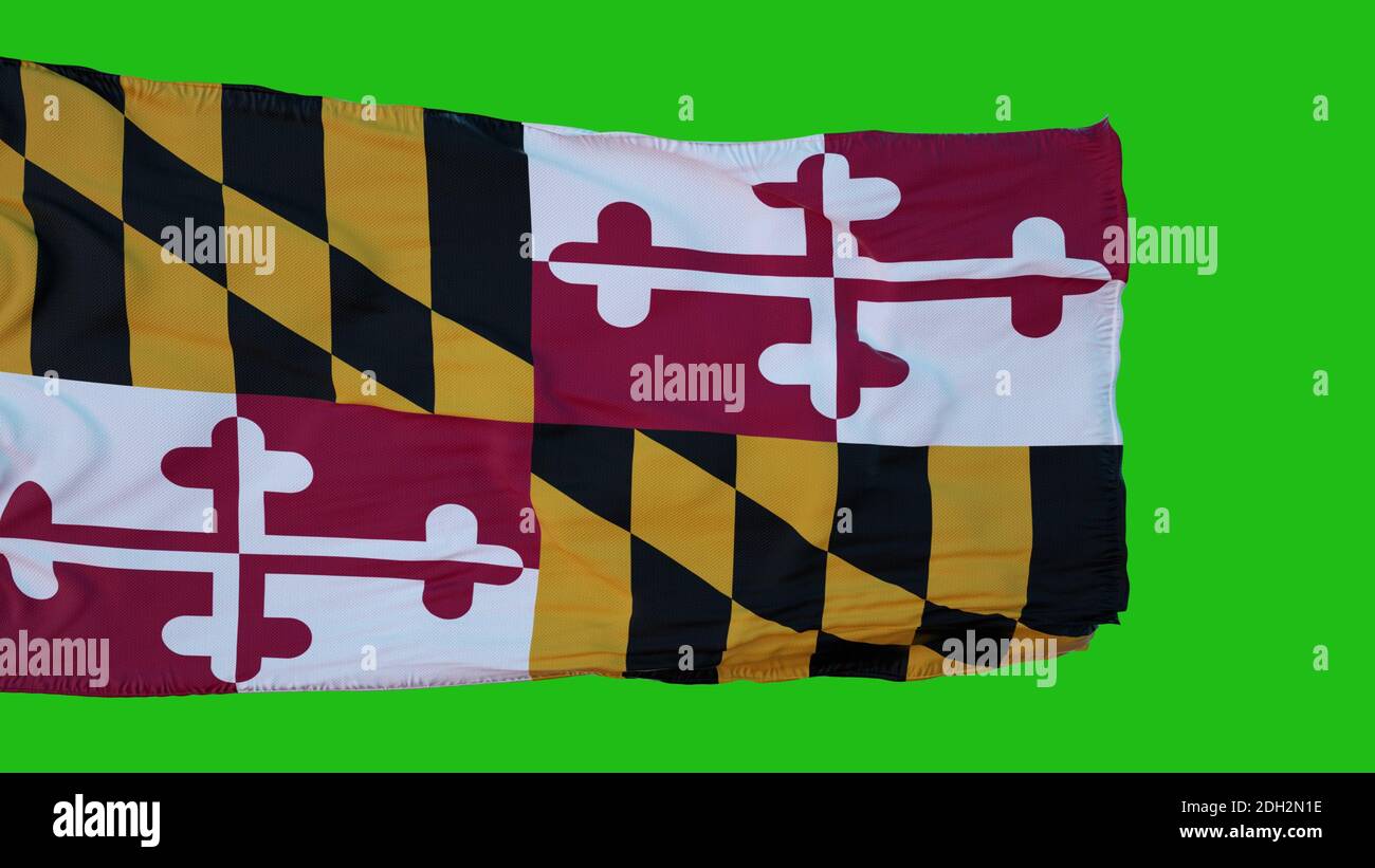 Flag of Maryland on Green Screen. Perfect for your own background using ...