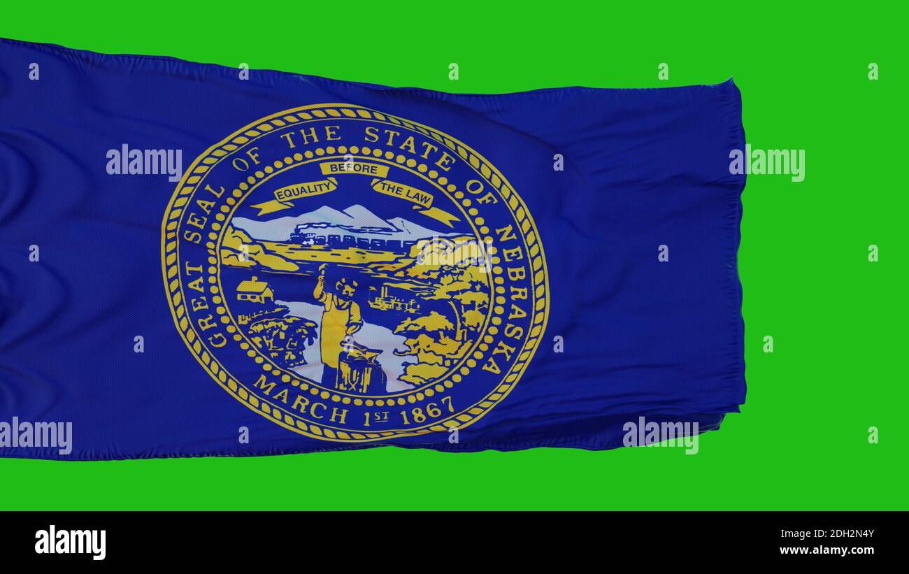 Flag of Nebraska on Green Screen. Perfect for your own background using ...