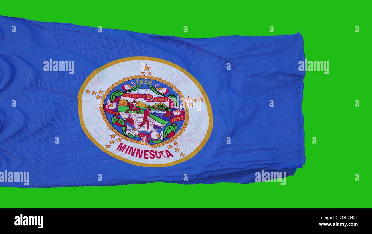 Flag of Minnesota on Green Screen. Perfect for your own background ...