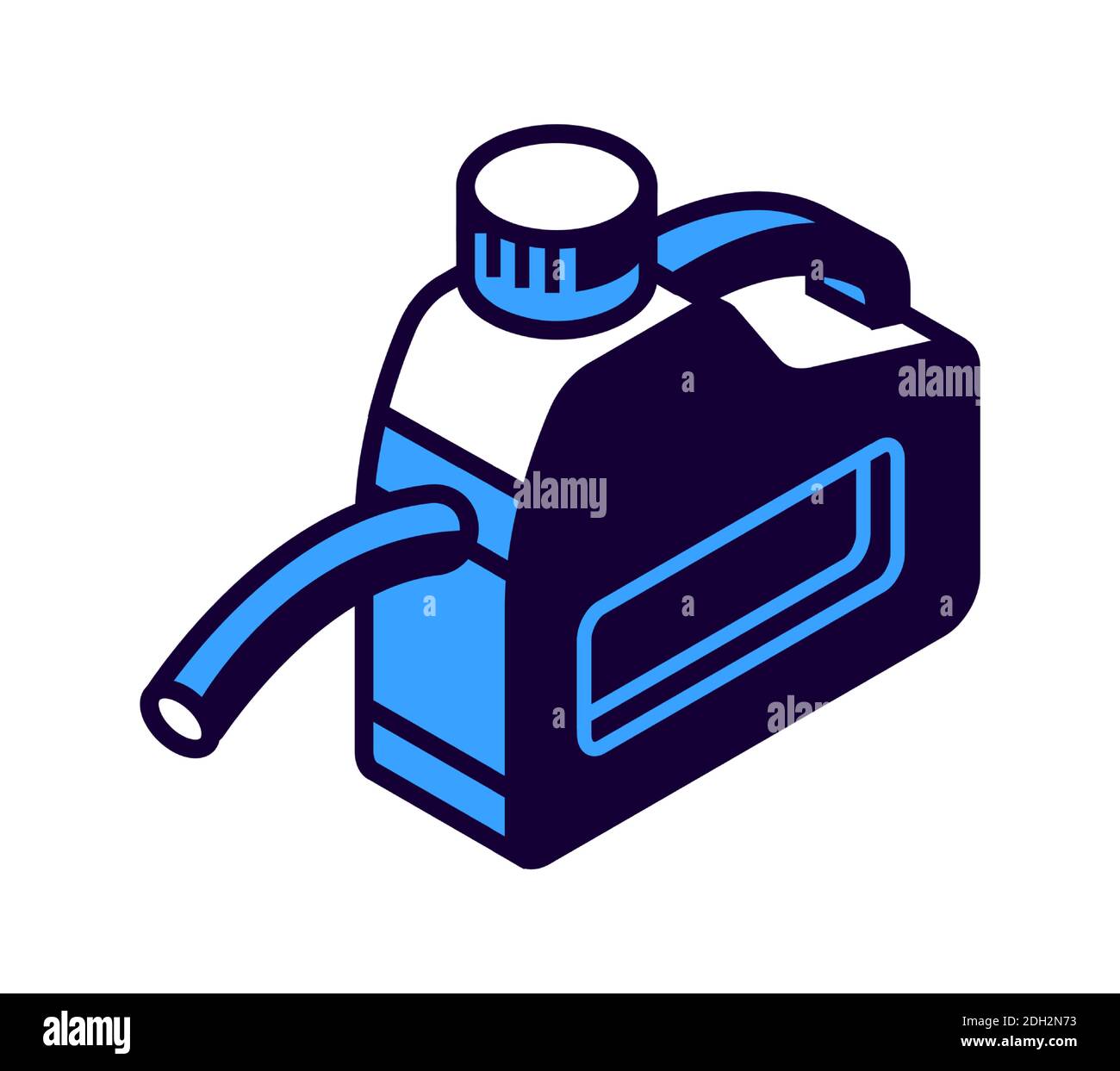 Gasoline canister with nozzle isometric icon, liquid storage container ...