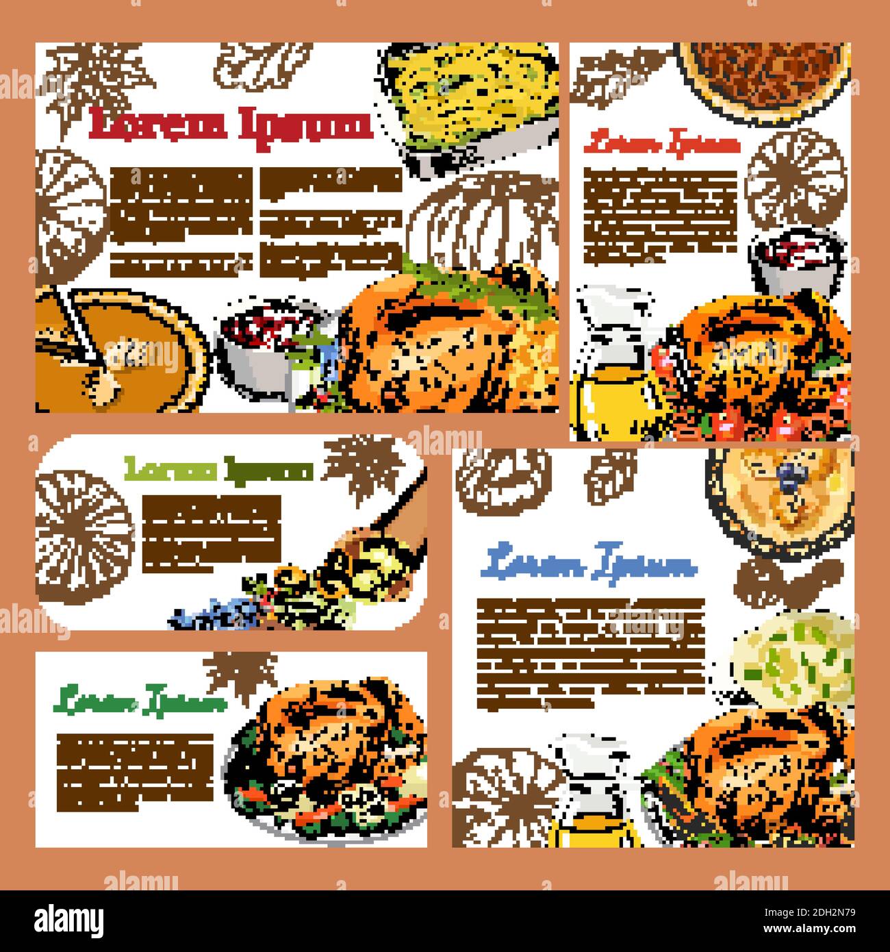 Greeting posters and banners with symbols of thanksgiving Stock Vector ...