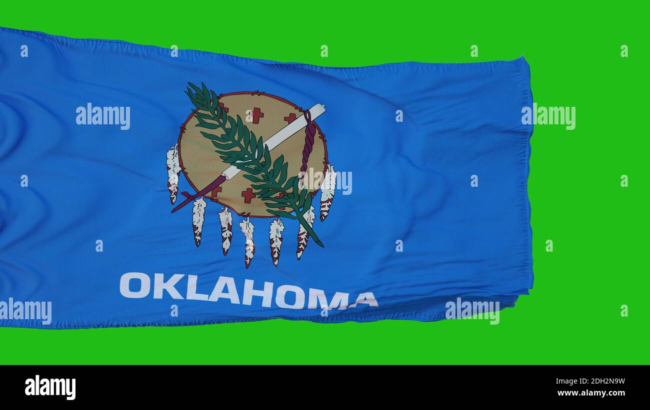 Flag of Oklahoma on Green Screen. Perfect for your own background using ...