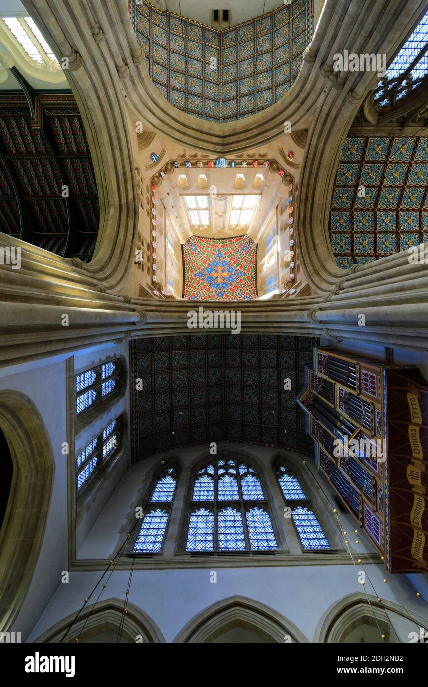 Interior view of St Edmundsbury Cathedral, Bury St Edmunds City ...