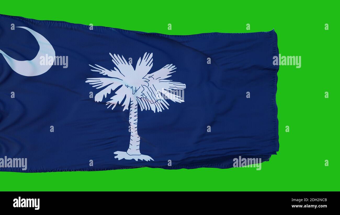 Flag of South Carolina on Green Screen. Perfect for your own background ...