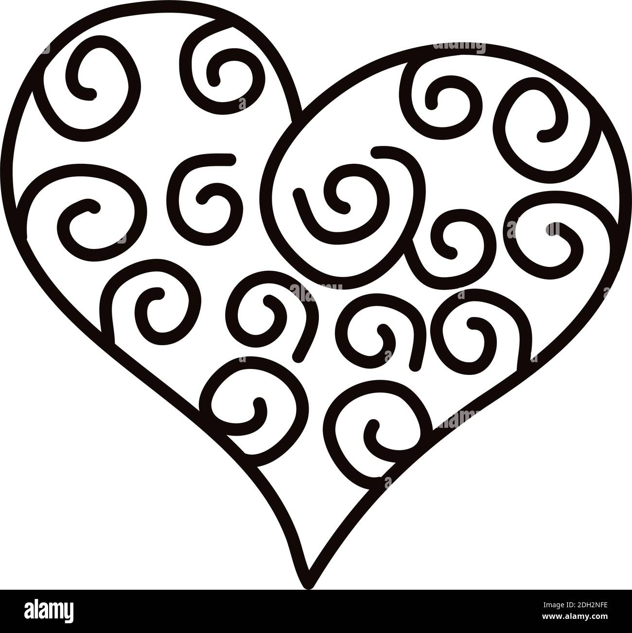 Fancy Heart Drawings