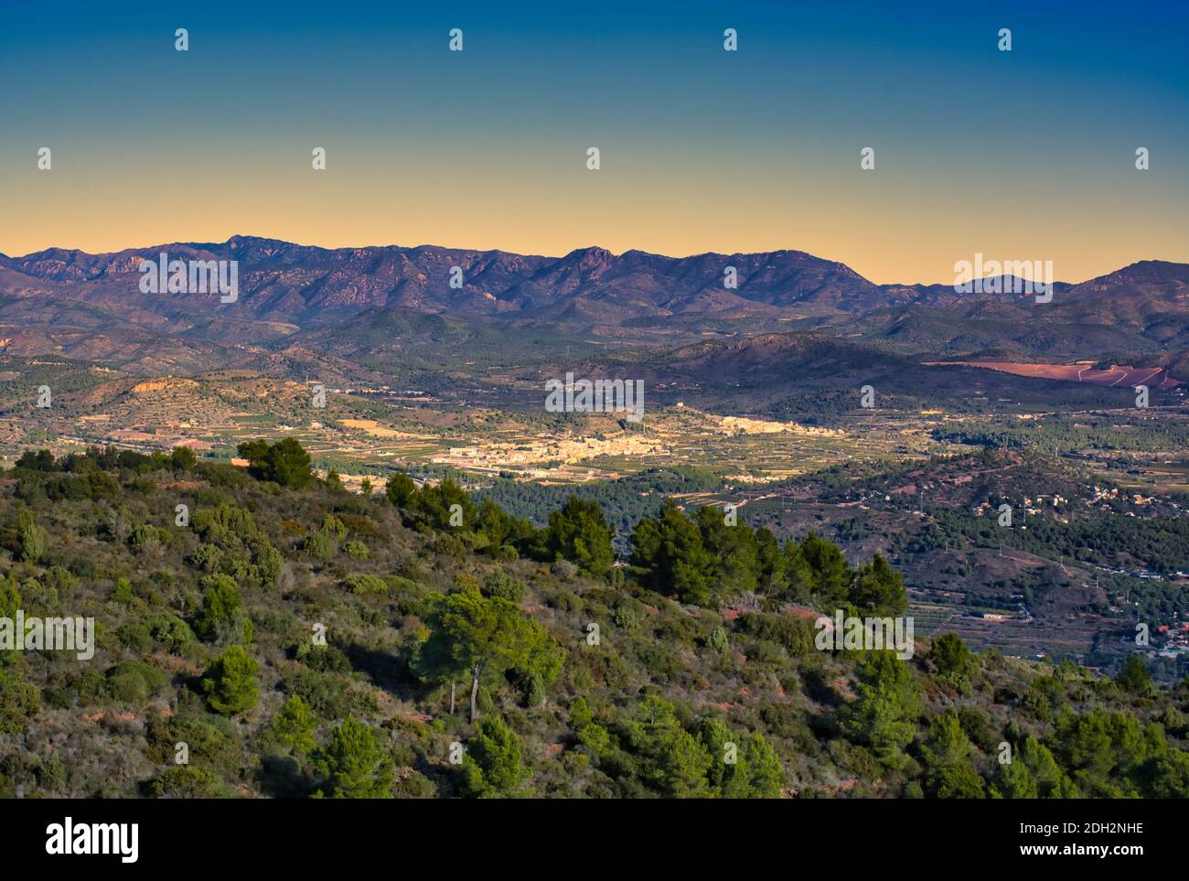 The Garbi viewpoint in the Sierra Calderona of Valencia, Spain Stock ...