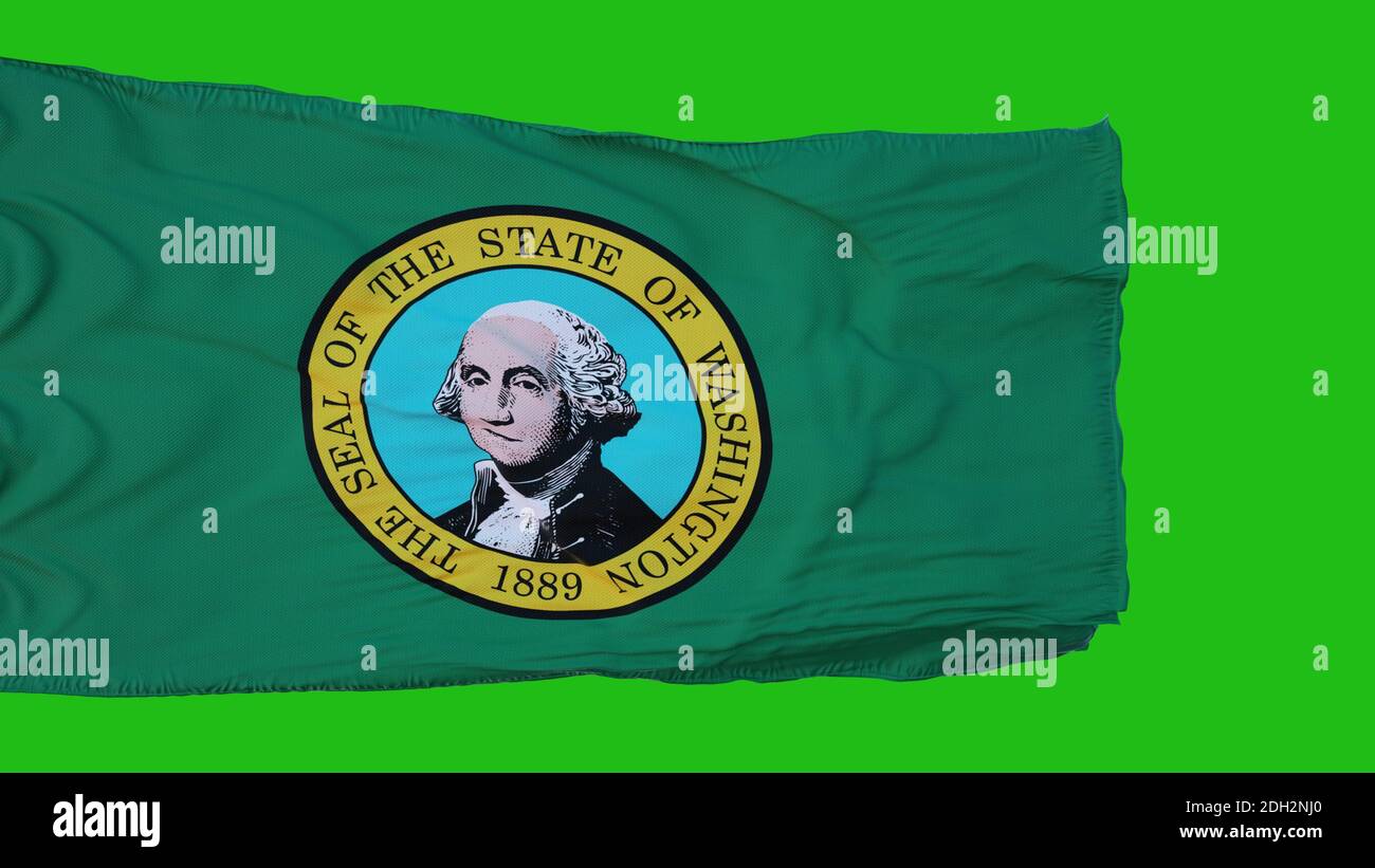 Flag of Washington on Green Screen. Perfect for your own background ...