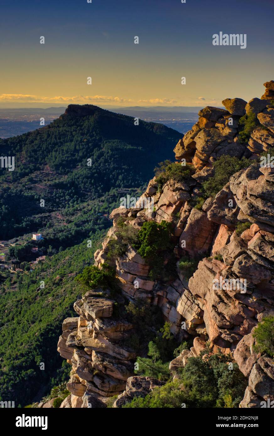 The Garbi viewpoint in the Sierra Calderona of Valencia, Spain Stock ...