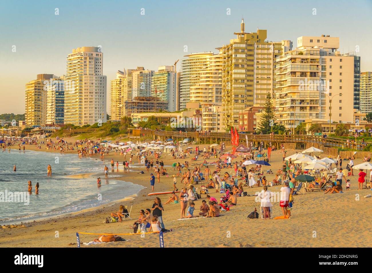 Crowded Mansa Beach, Punta del Este, Uruguay Stock Photo - Alamy