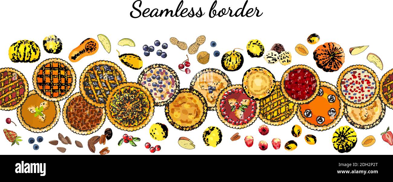 Border design cake illustration hi-res stock photography and images - Alamy