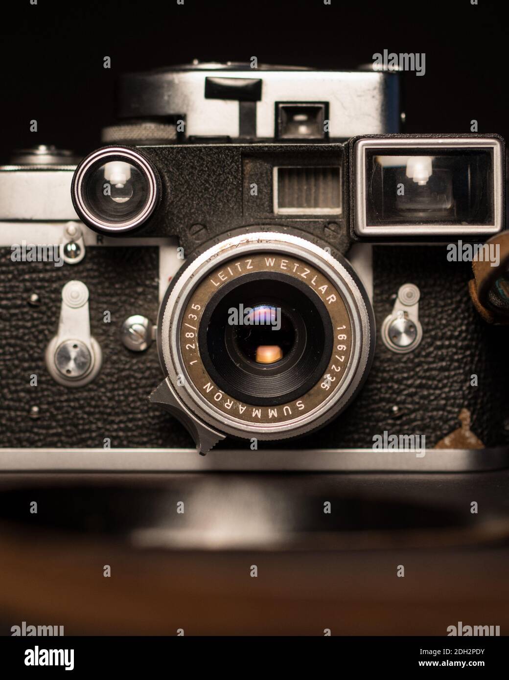 Back of a vintage camera with roll-film close up, part of the camera ...
