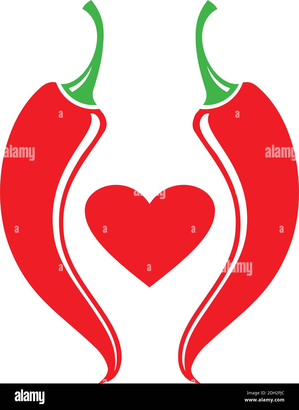 love red chilies icon flat logo vector concept design Stock Vector ...