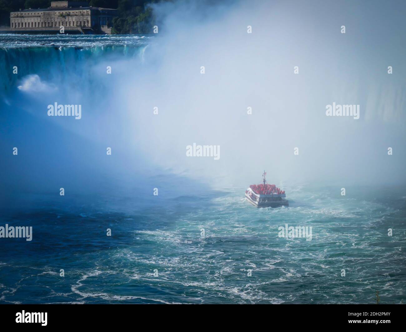 Niagara Falls, Canada, Sept 2019, view of a Hornblower Niagara Falls ...