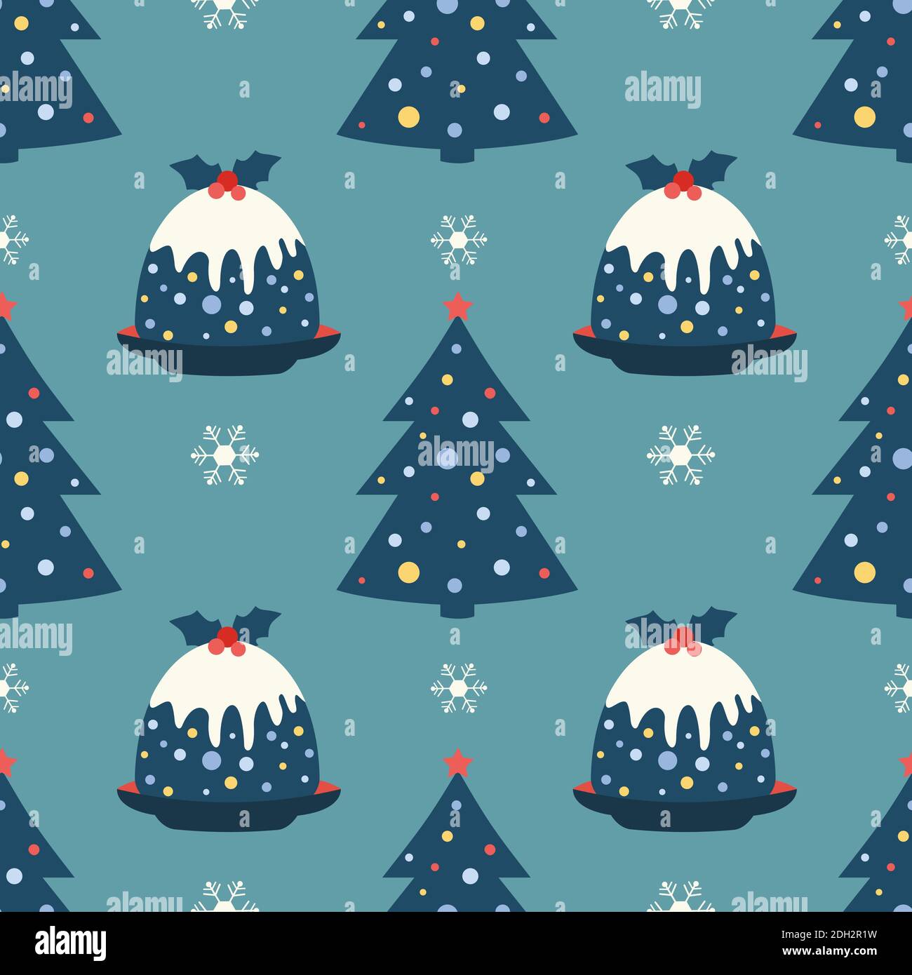 Illustration christmas pudding wallpaper hi-res stock photography and ...