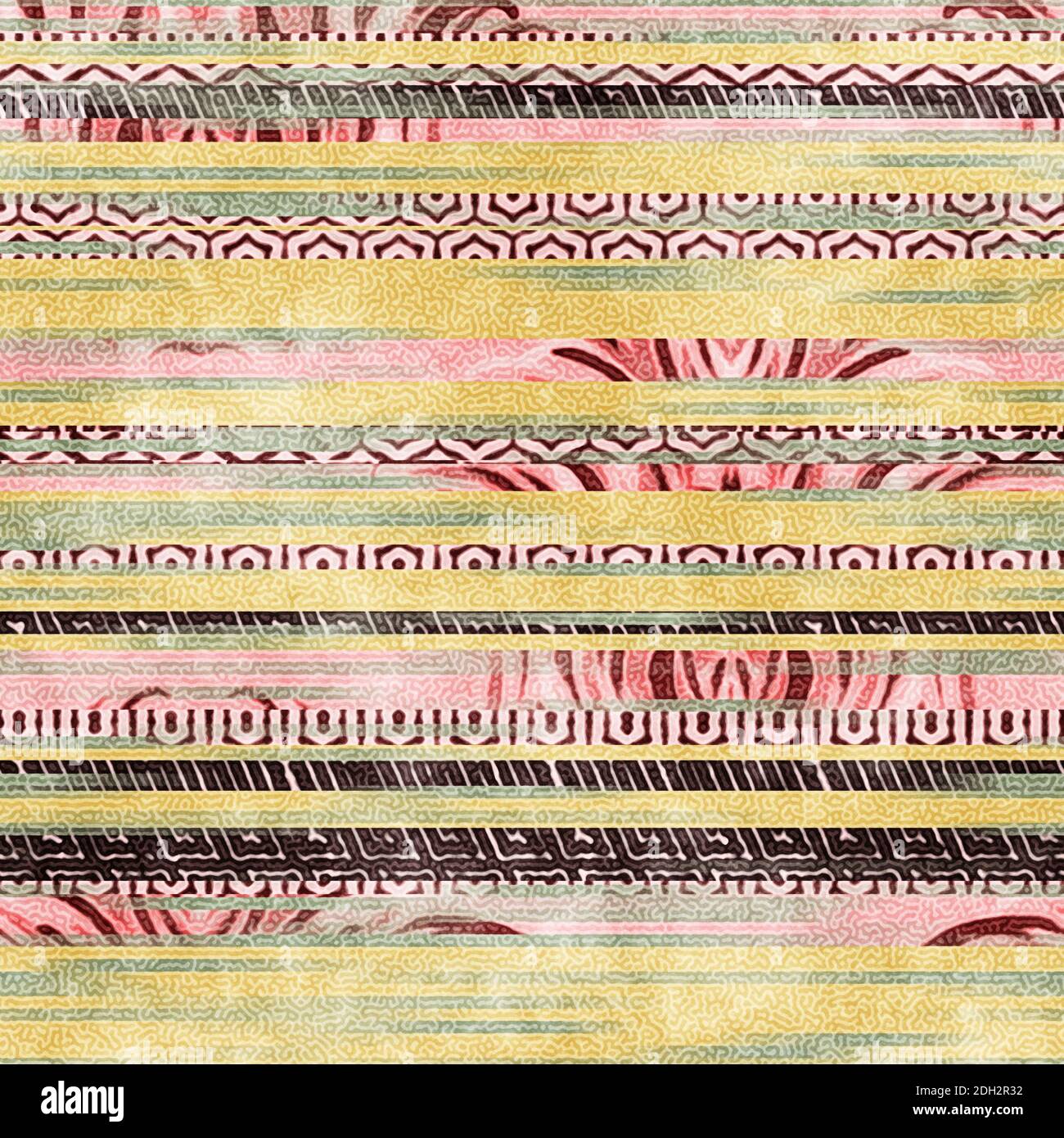 Seamless ethnic tribal pattern stripes rug design Stock Photo - Alamy