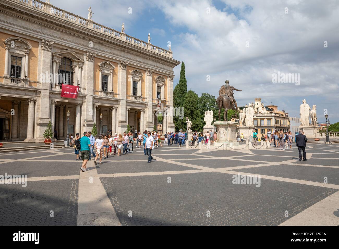 Rome, Italy - June 23, 2018: Panoramic view of Capitolium or Capitoline ...