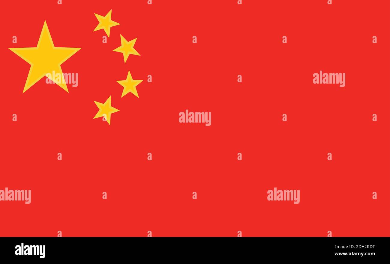 Red flag with yellow stars Stock Vector Images - Alamy