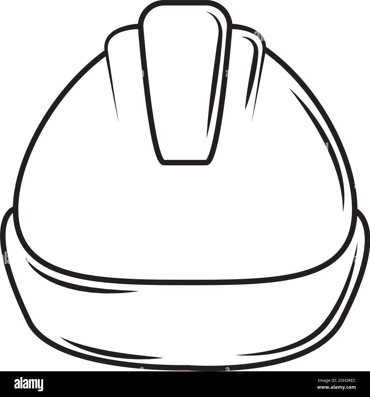 medical wear hard cap protective equipment sketch icon vector ...