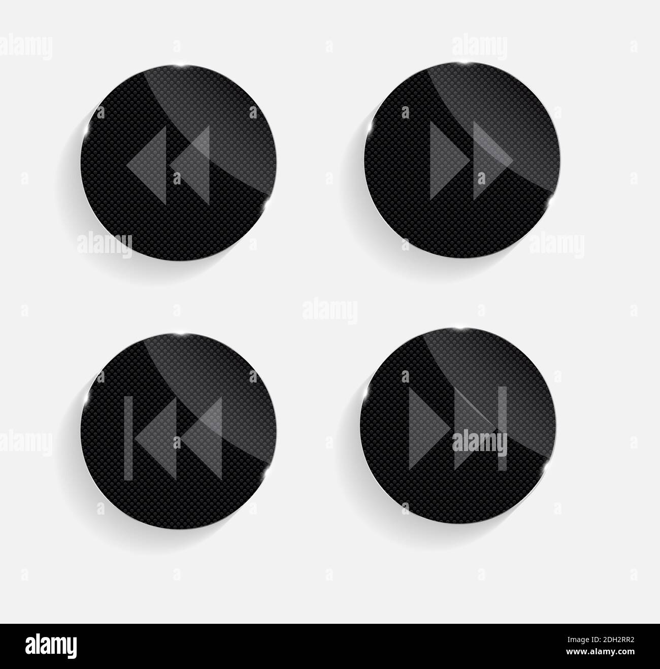 Set of Media Glass Icons Illustration Stock Photo - Alamy