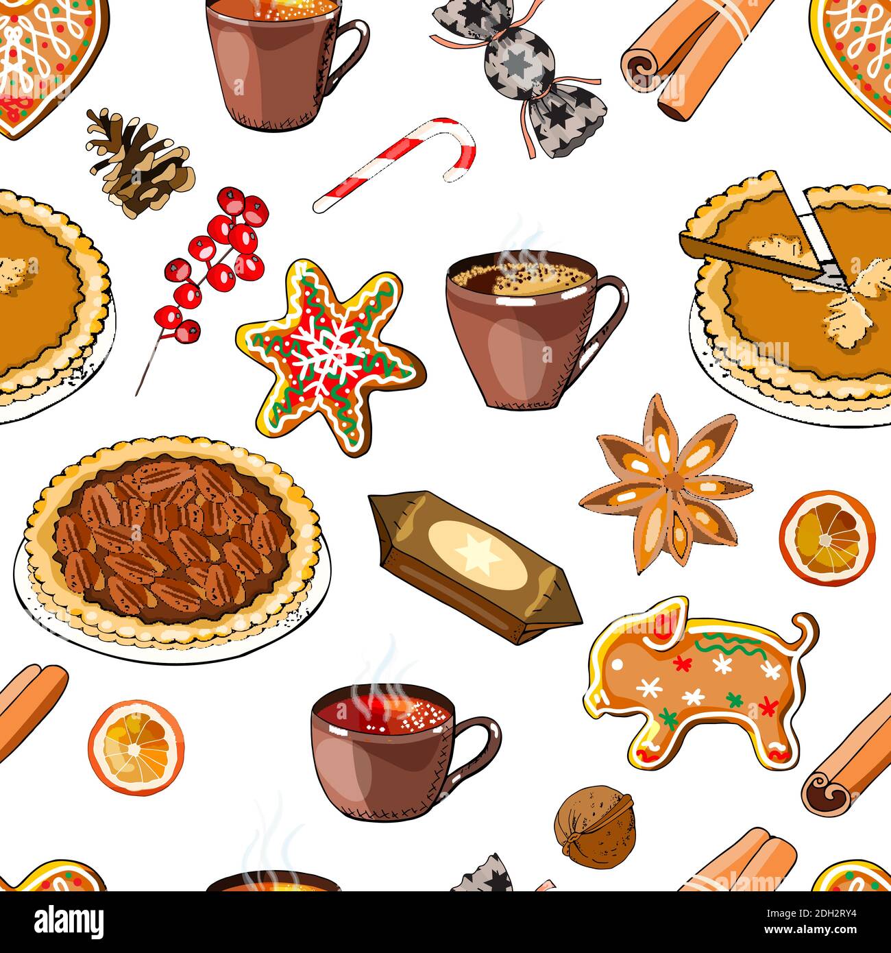 Christmas tea party background Stock Vector Images - Alamy