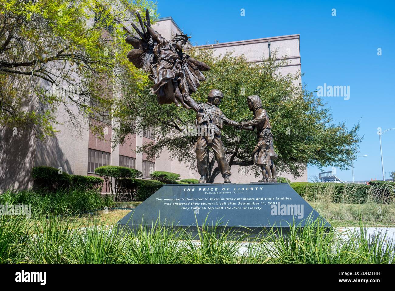 A colossal sculpture group of undying valor in Austin, Texas Stock ...