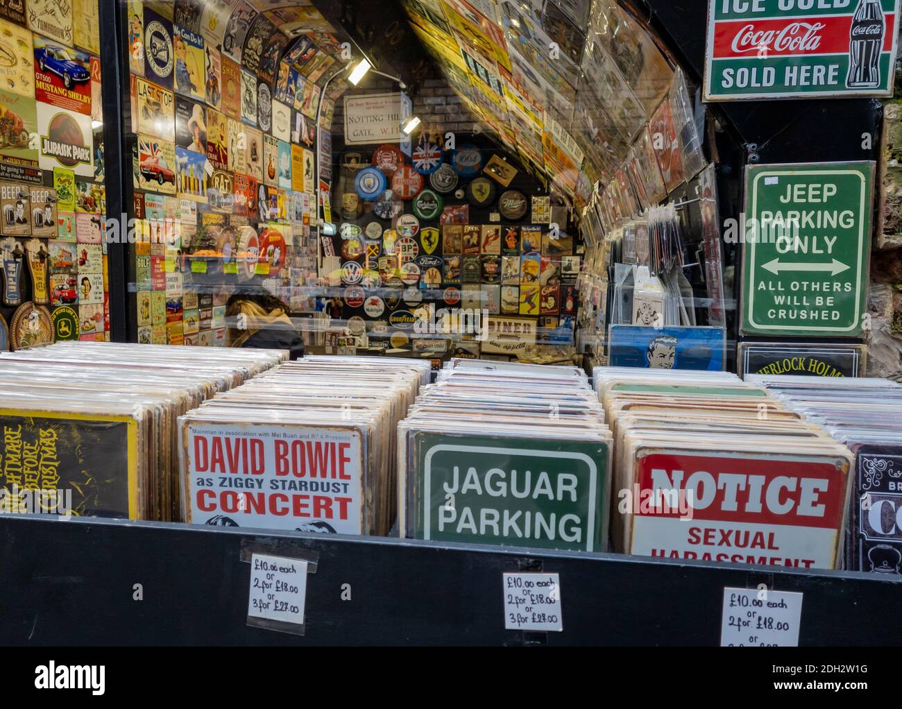 The interior of a shop in Camden Market, a popular tourist and shopping ...