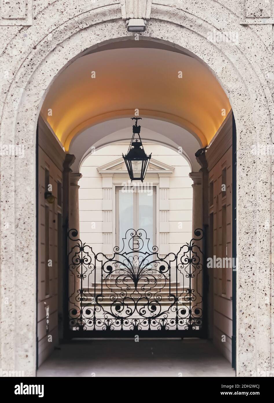 Details of a classic European architecture of historical buildings in ...