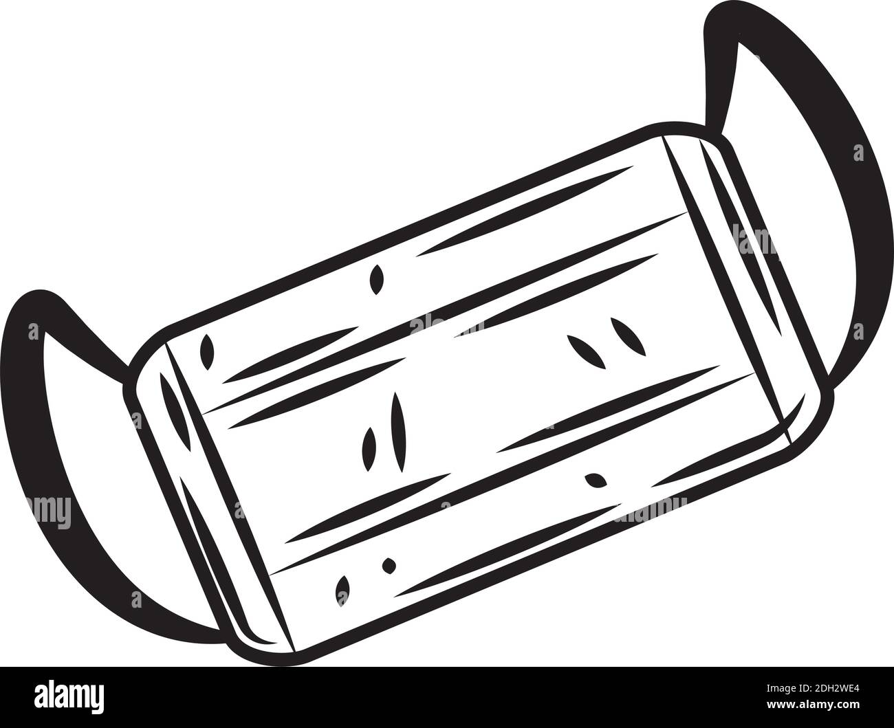 medical wear face mask protective equipment sketch icon vector ...