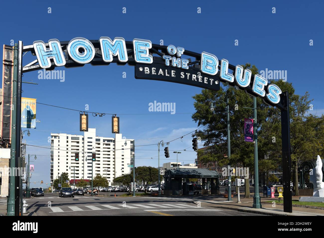 Memphis, TN, USA - September 24, 2019: Sign for the famous Beale Street ...
