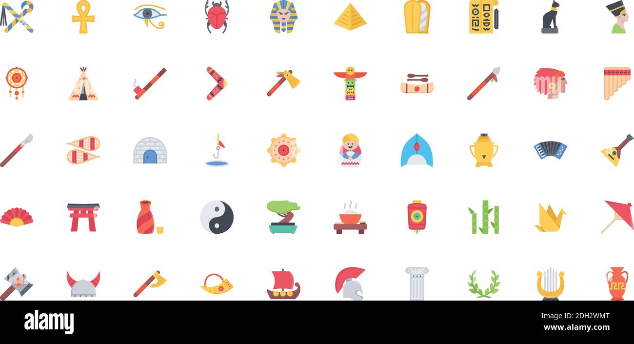 the culture icons pack Stock Vector Image & Art - Alamy