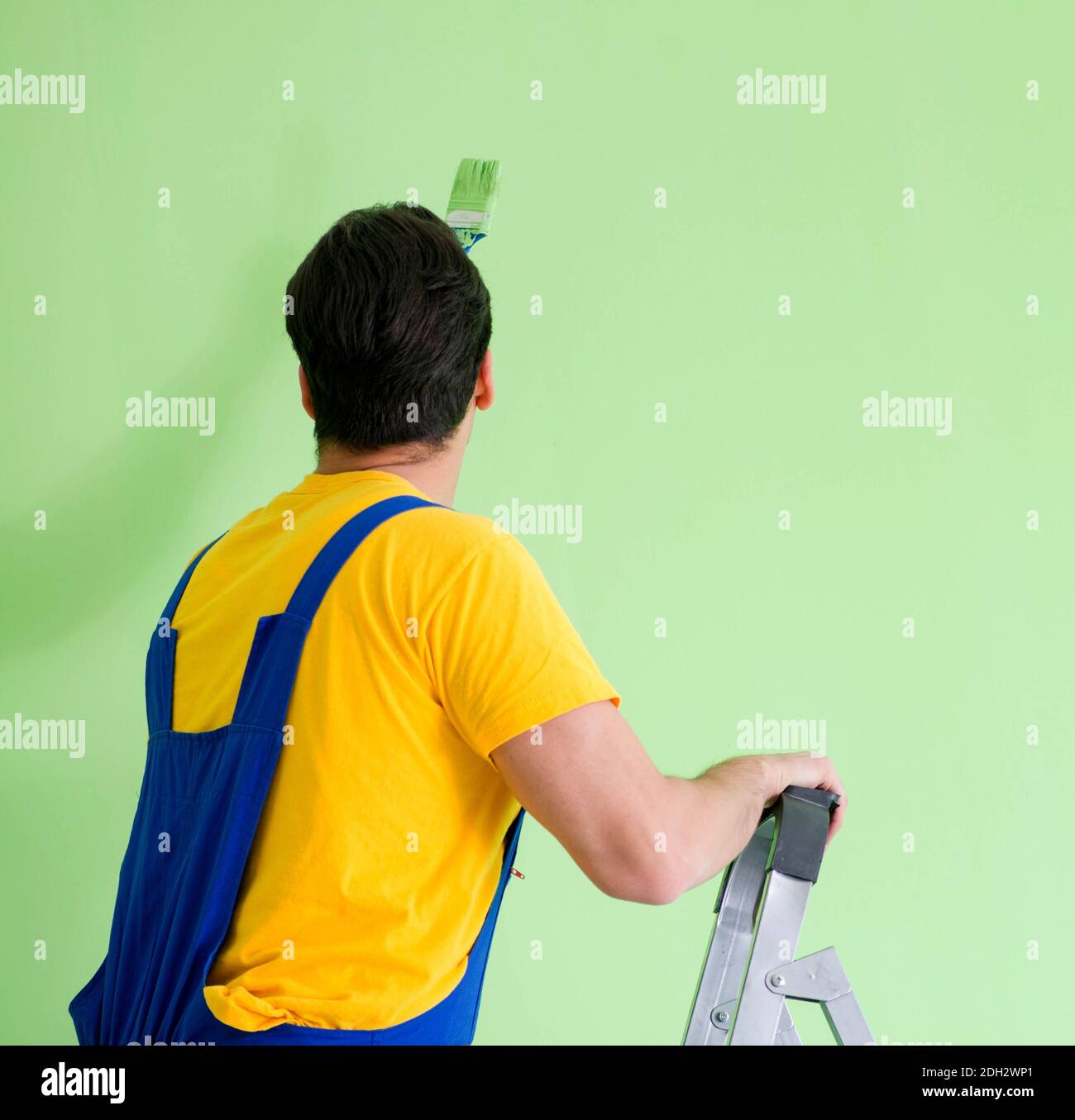 Back view man painter working hi-res stock photography and images - Alamy