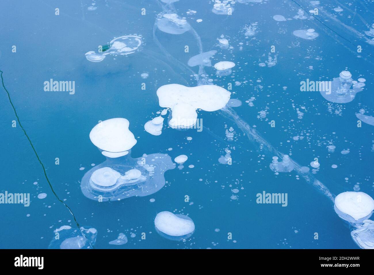 blue ice crack texture. frosty outdoor background in winter Stock Photo ...