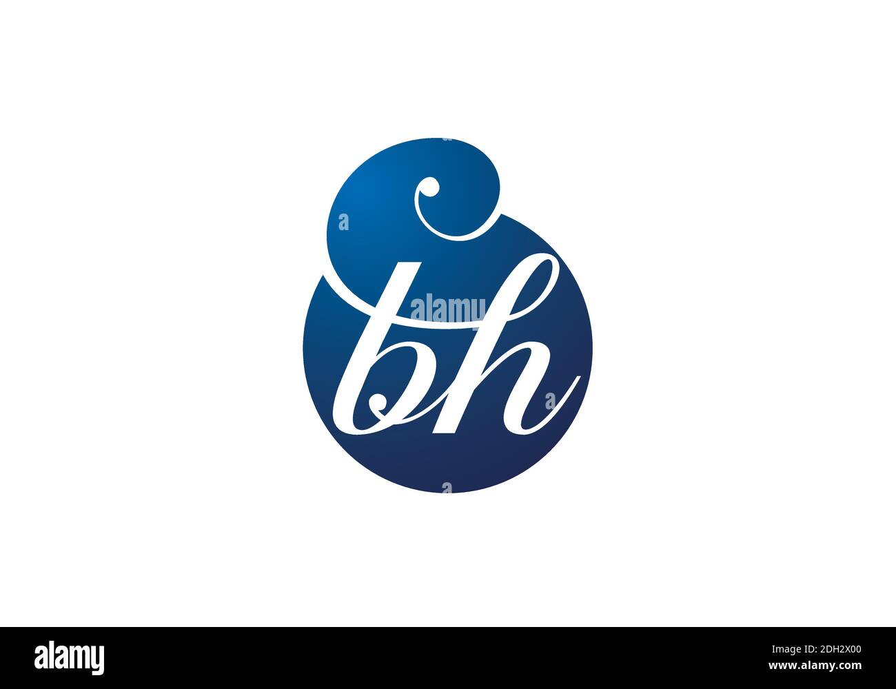 Initial Monogram Letter B H Logo Design Vector Template. Graphic ...