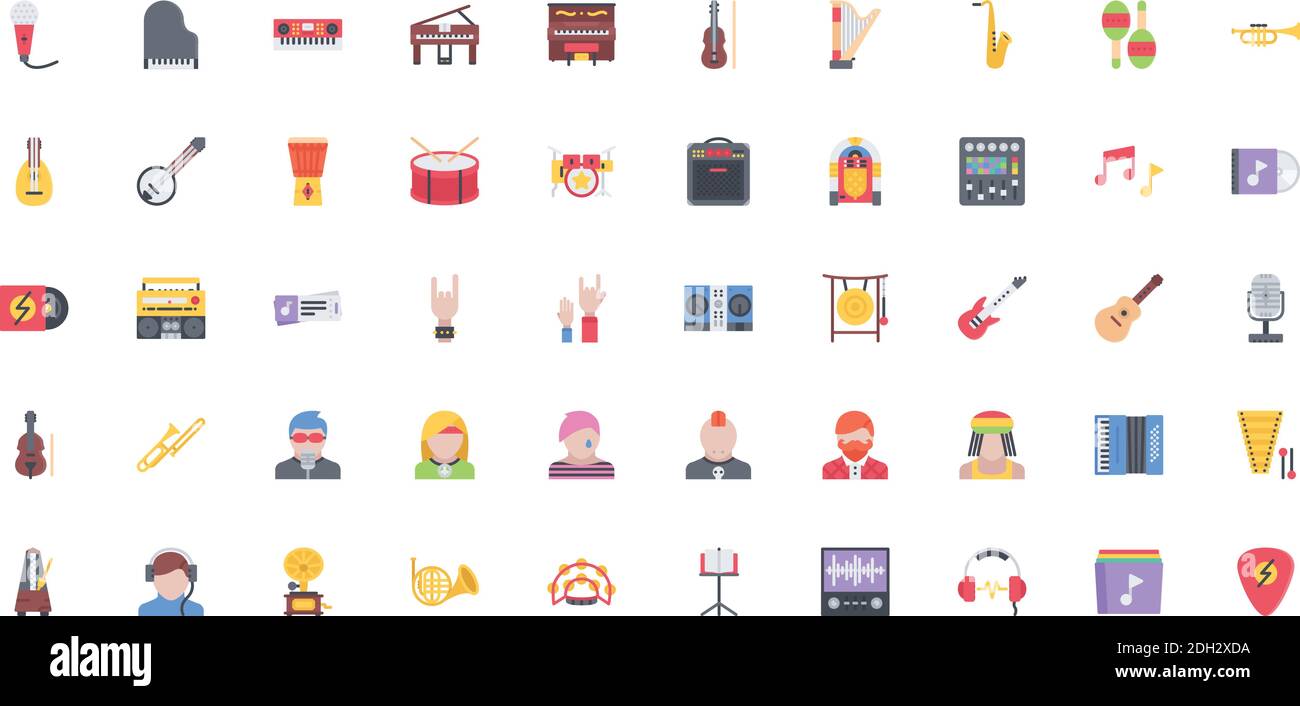 the music icons pack Stock Vector Image & Art - Alamy