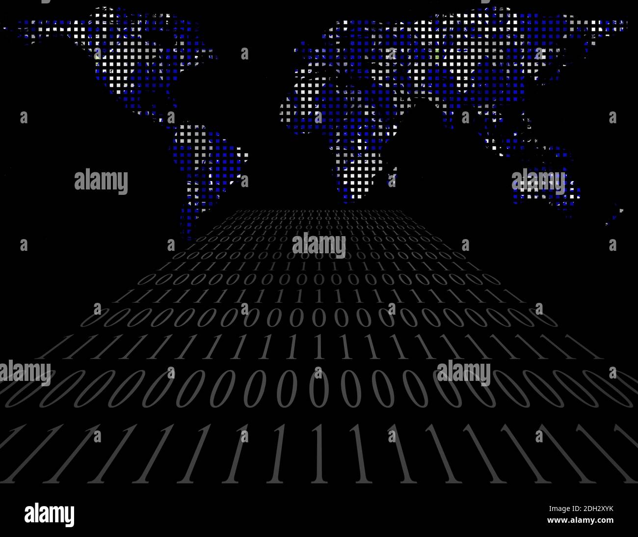 Internet World with binary code. 3D rendering Stock Photo - Alamy