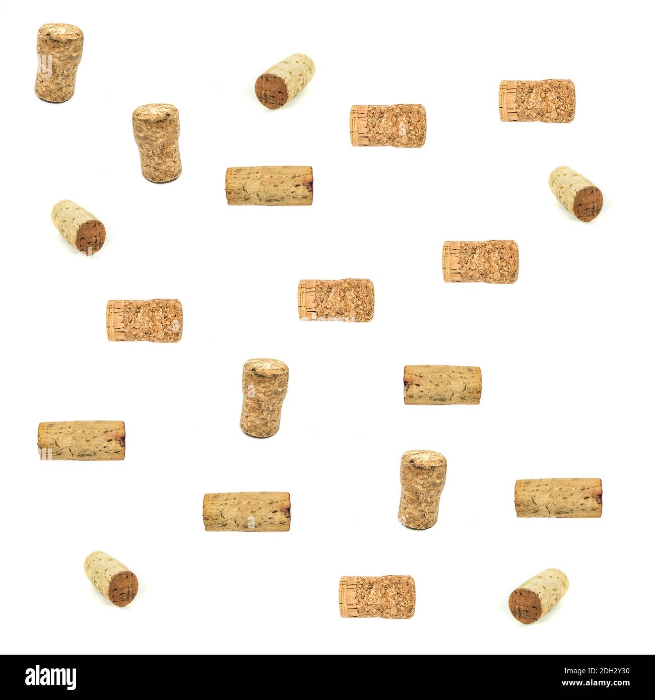 cork plugs on white background Stock Photo - Alamy