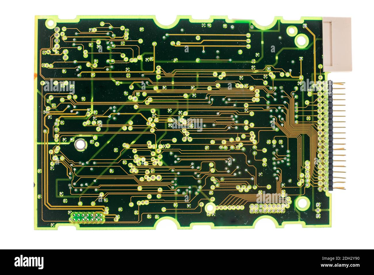 printed electronic circuit board on white background Stock Photo - Alamy