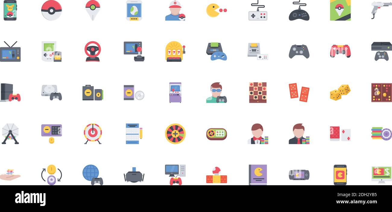 the games icons pack Stock Vector Image & Art - Alamy