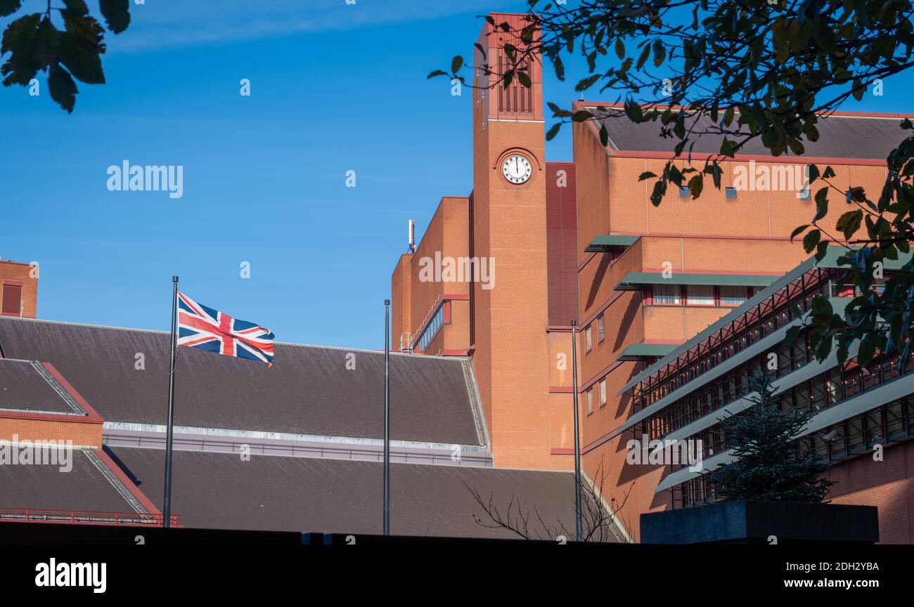Exterior view of the British Library which hold the world's largest ...