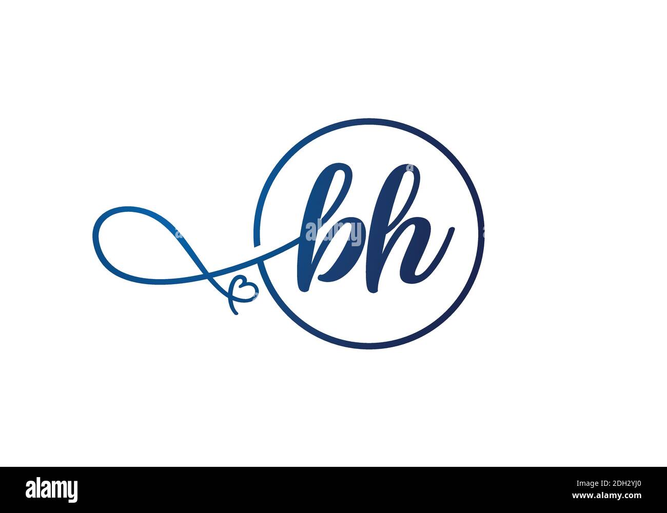 Initial Monogram Letter B H Logo Design Vector Template. Graphic ...