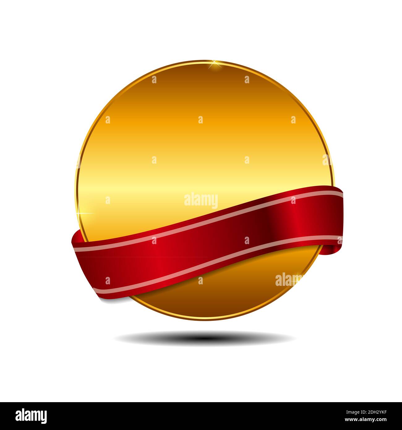 Gold Label Sign Template Illustration Stock Photo - Alamy